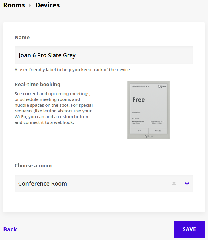 How to connect a room resource to your Joan device