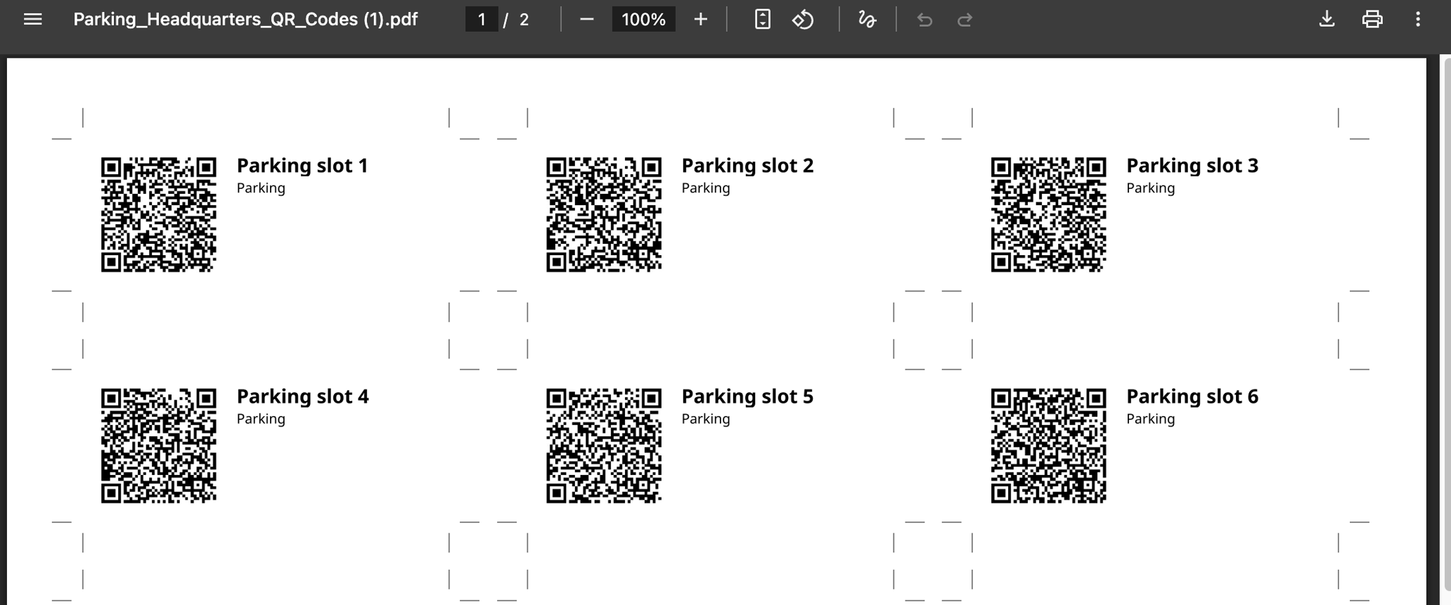 QR Codes for Parking & Assets