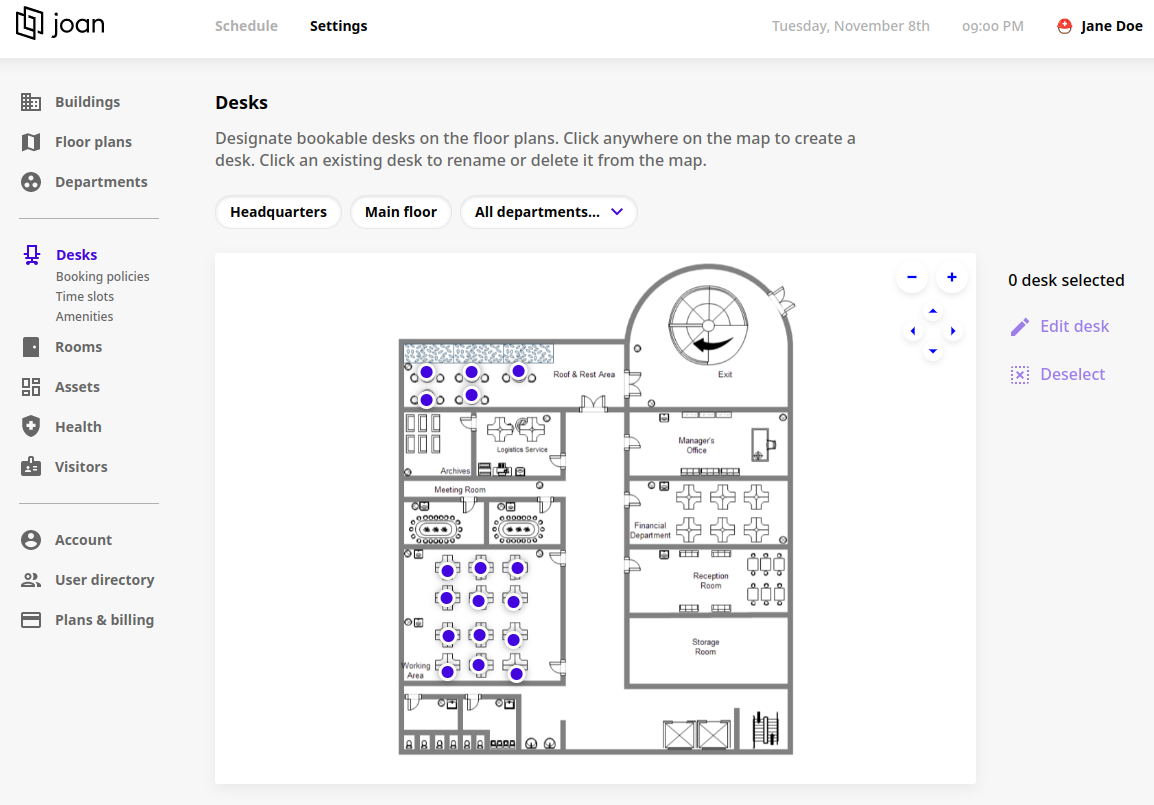 How to configure the Desk booking & Asset reservation system