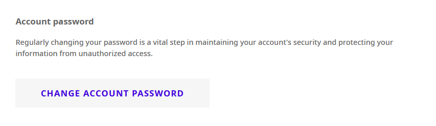 Account settings