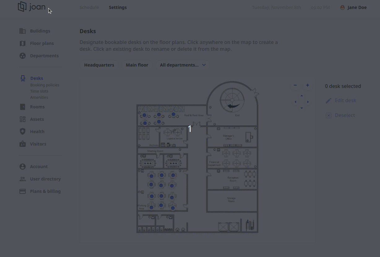 How to configure the Desk booking & Asset reservation system